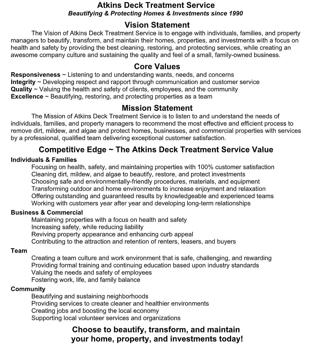 Job Openings at Atkins | Atkins Deck Treatment Services